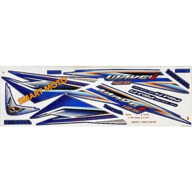 Honda Wave125i W125 i Wave125 i W125i Wave 125i (1) Body Stripe Sticker ...