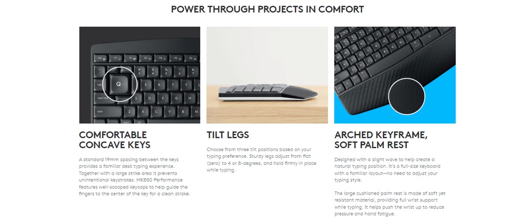 LOGITECH MK850 WIRELESS USB PERFORMANCE KEYBOARD & MOUSE COMBO ...