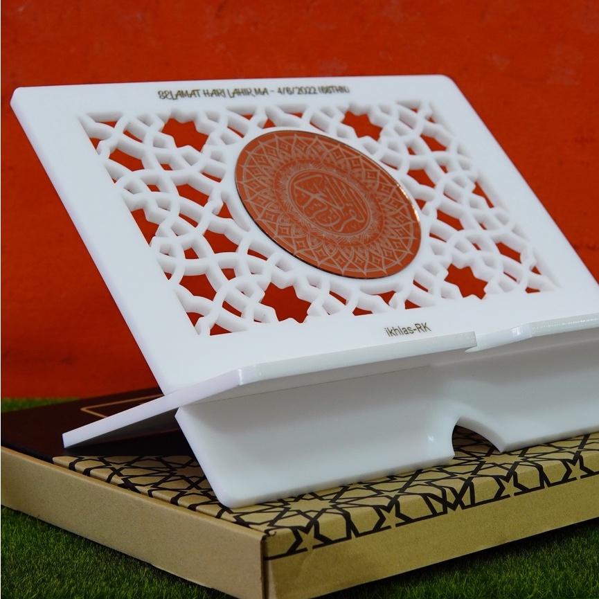 Rehal Al-Quran Exclusive Percuma Engrave Nama | Rehal Acrylic 8mm Thick ...