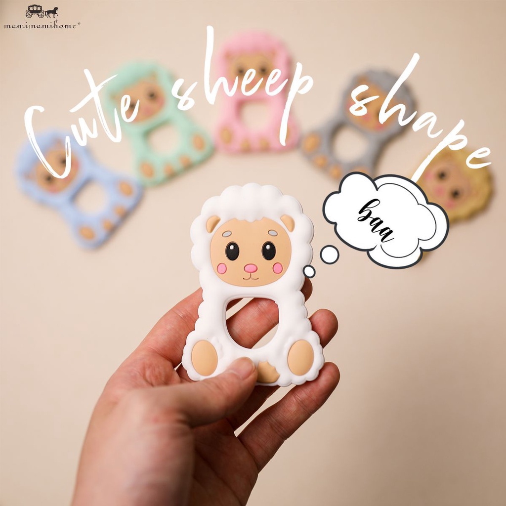 1PCBaby Teether Animal Silicone Teethers Sheep Food Grade NO BPA Baby ...