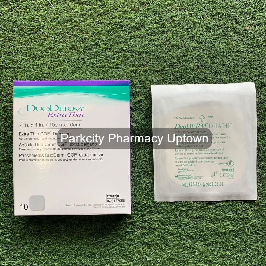 Convatec DuoDerm Extra Thin Wound Dressings 4In x 4In, 10cm x 10 cm (1 ...