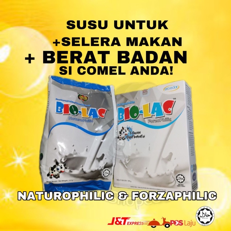 BIOLAC 1 Pack 500g Susu Bayi Semulajadi Susu Lembu Budak Appetite ...