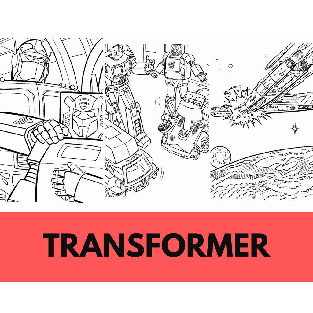 [PDF] 28 pages of printable PDF Transformer Colouring / Coloring Book ...