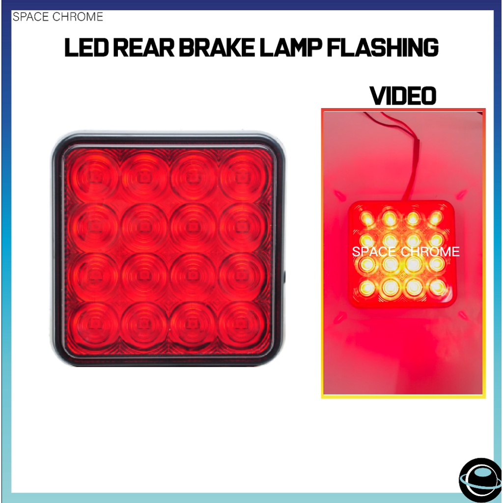 Lampu Led Lori Truck Brake Lamp Flashing 12V / 24V Lampu Brake Lori ...
