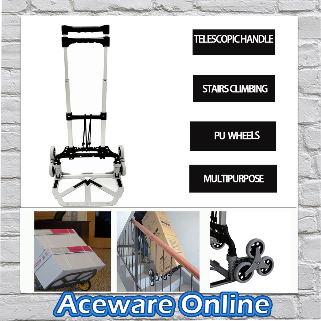 New Version Heavy Duty Extendable Portable Foldable Trolley Climb ...