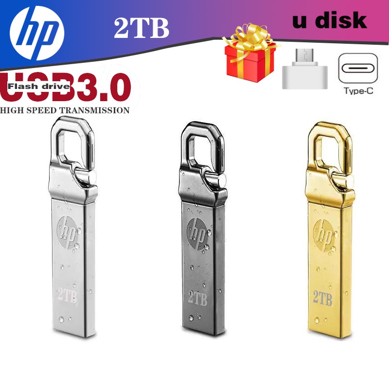 Flash DriveHP 2TB Pen Drive 3.0 U Disk high speed pendrive U disk Metal ...