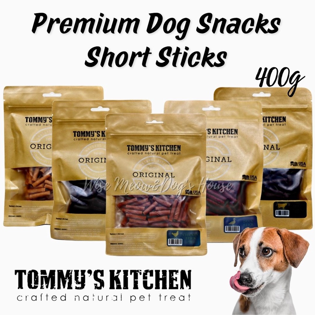 Tommy's Kitchen Premium Dog Snacks Short Stick - Pet Treats 400g (5 ...