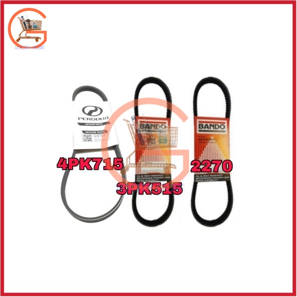 4PK715 3PK515 2270 FAN BELT BANDO PERODUA KELISA KENARI ALTERNATOR ...
