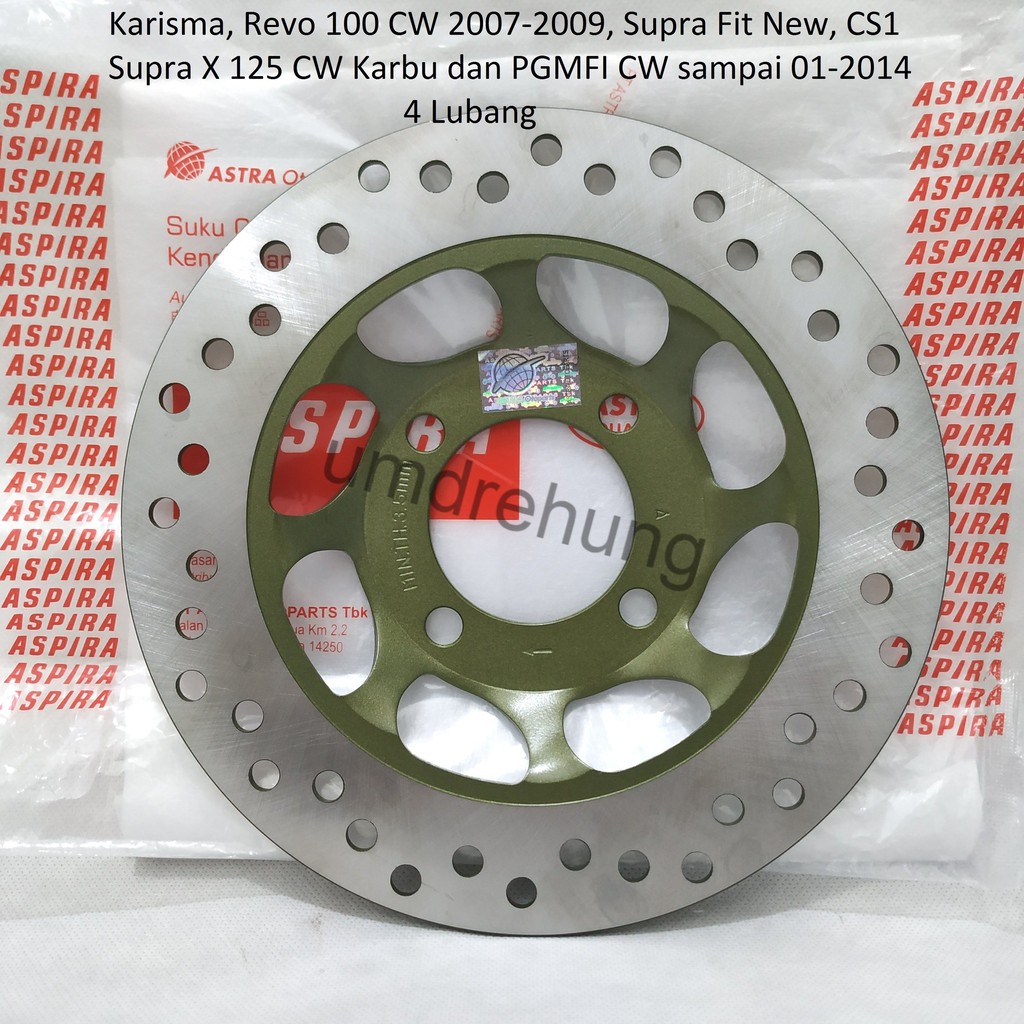 Karisma Revo 100 CW Supra X 125 Front Disc Plate Karbu PGMFI Supra Fit ...