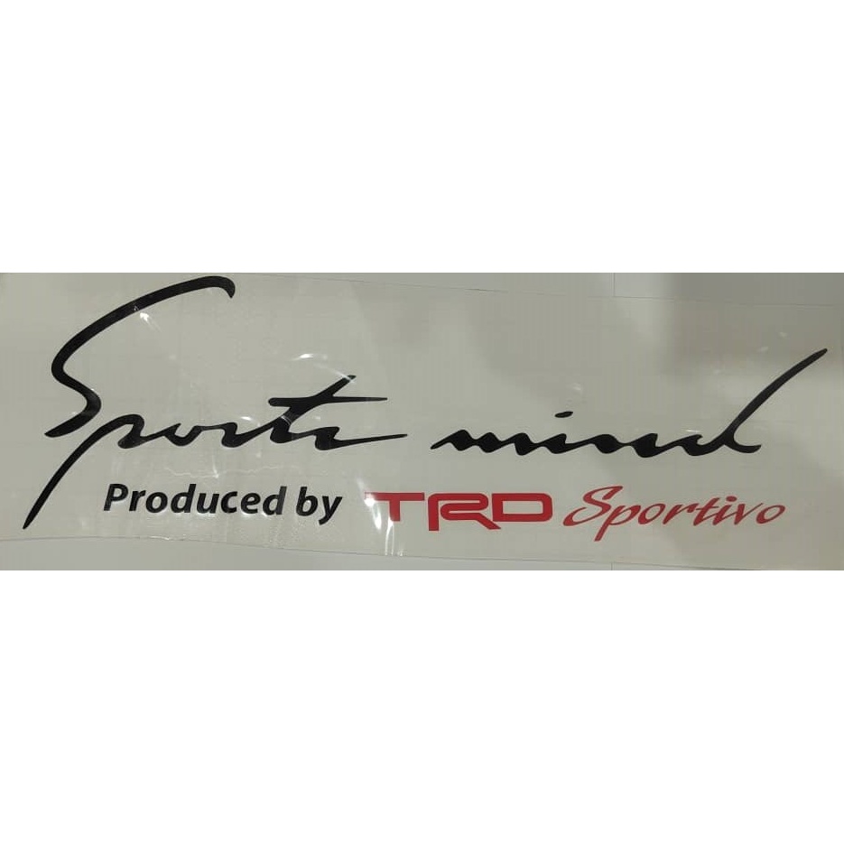 ★STICKER★ Car Sticker Sports Mind Produced By TRD SPORTIVO | Shopee ...