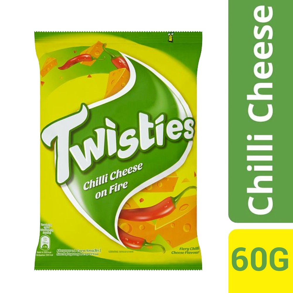 Twisties Flavoured Corn Snacks Fiery Chilli Cheese Flavour 60g | Shopee ...