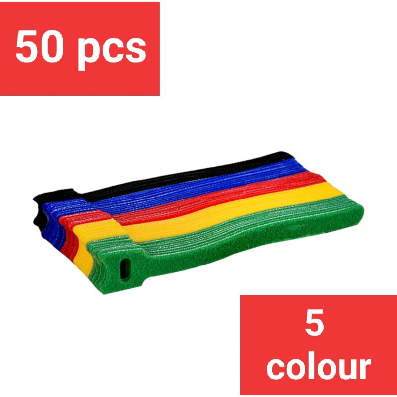 50 pcs Universal Cable Management Band / Velcro Cable Tie /Data Cable ...