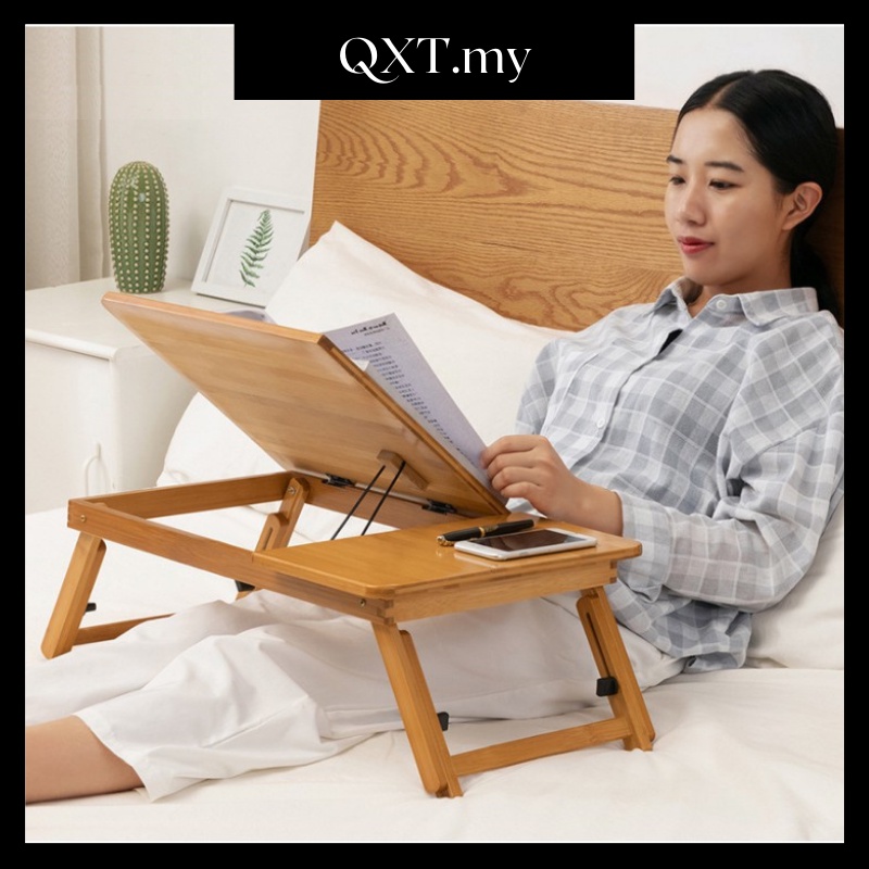 Foldable Laptop Bed Desk Meja Lipat Komputer Adjustable Computer Desk ...