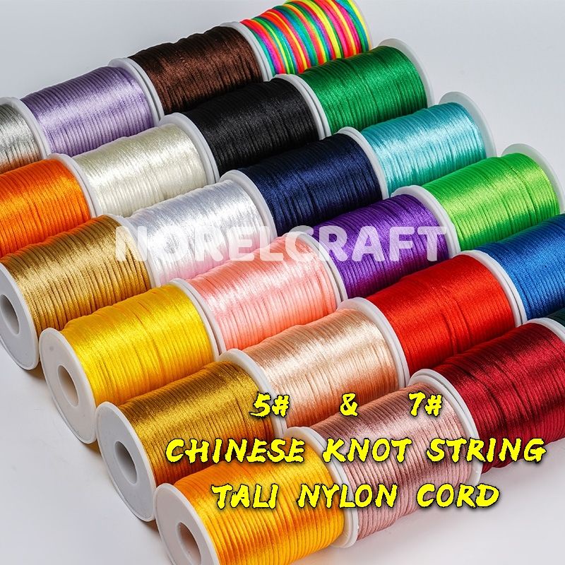 [5METER] 5#/ 7# CHINESE KNOT STRING/ NYLON CORD STRING/ TALI NYLON CORD ...