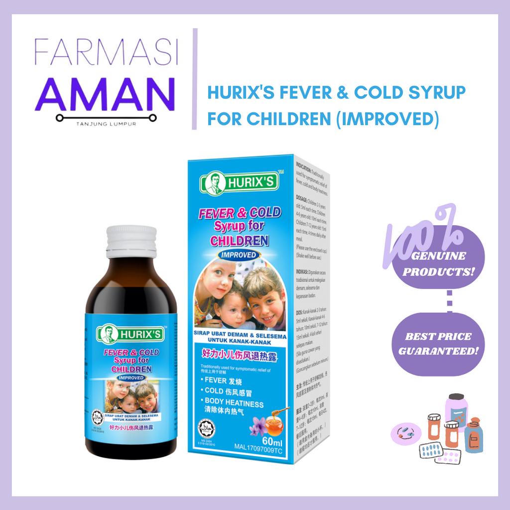 Hurix's Fever & Cold Syrup For Children 60ml | Shopee Malaysia