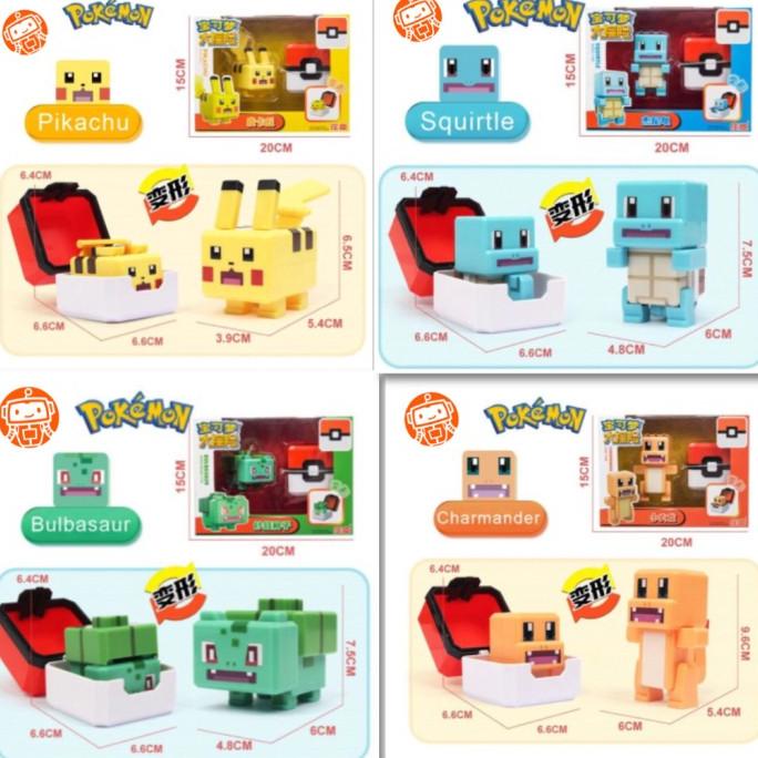 Pokemon Deformation Toy Pikachu Squirtle Bulbasaur Charmander Promo ...