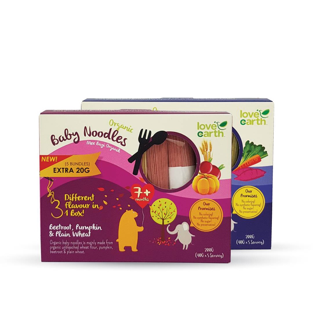 Organic Baby Noodles 200g (40g X 5servings) | Shopee Malaysia