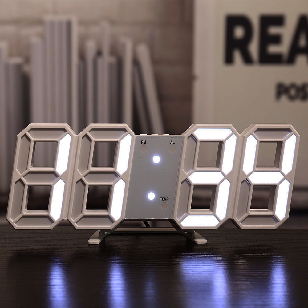 Tik Tok Viral 3D LED Clock Desktop Alarm Clock, Modern Digital Wall ...