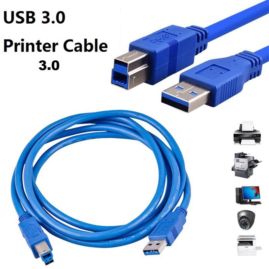 USB 3.0 Printer Cable Scanner A Male to B Male for Canon / Epson / HP ...