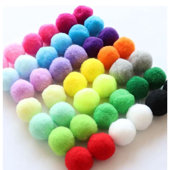 40Pcs 13/15mm Mini Fluffy Soft Pom Poms Pompoms Ball Handmade Kids Toys ...