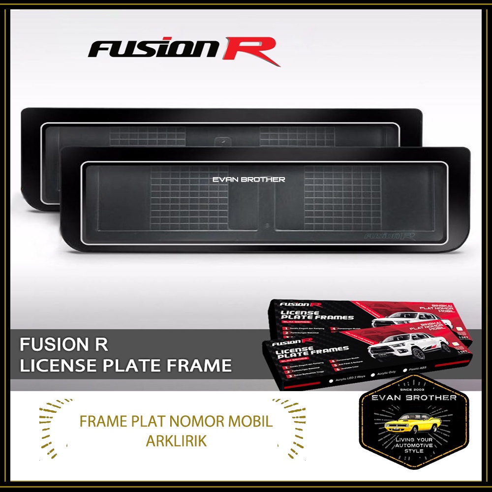 Acrylic Car Number Plate Holder Frame (MIKA) UNIVERSAL Complete SET ...