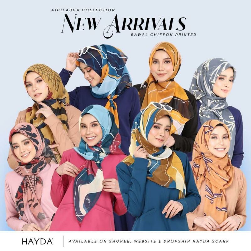 Bawal Chiffon Printed New Arrivals By Hayda Scarf Deanalidya Shopee Malaysia