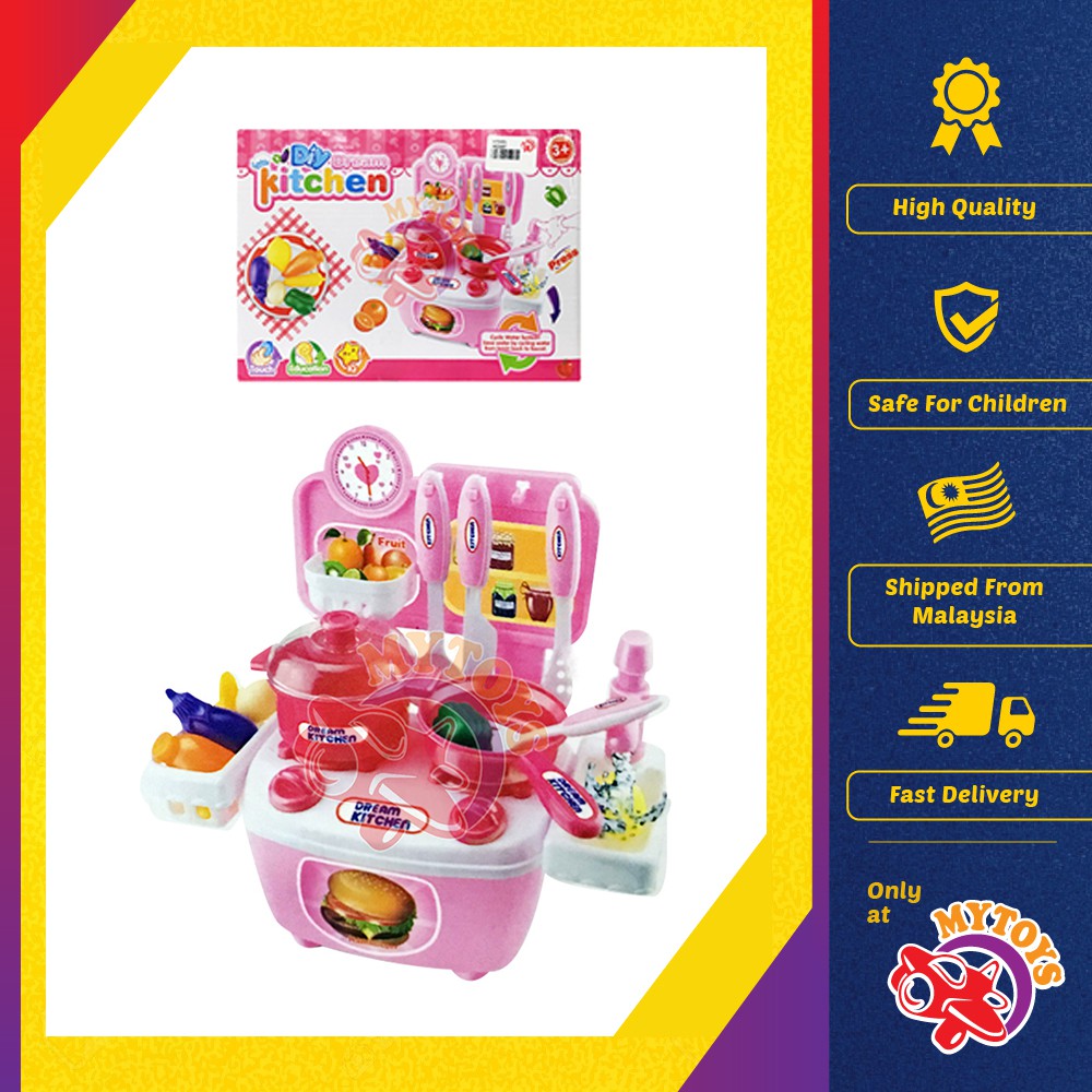 DIY Dream Kitchen Stove Cookware Utensils Chef Food Cooking Pretend ...