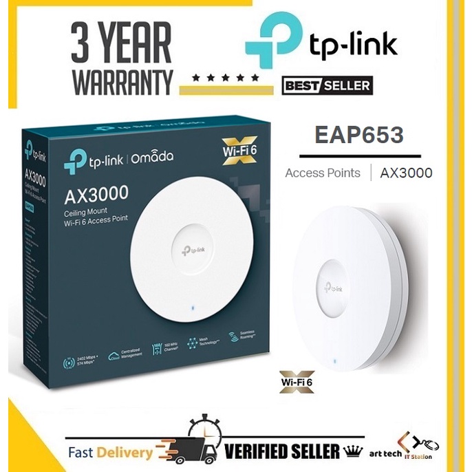 TP LINK EAP653 AX3000 CEILING MOUNT WIFI 6 ACCESS POINT | Shopee Malaysia