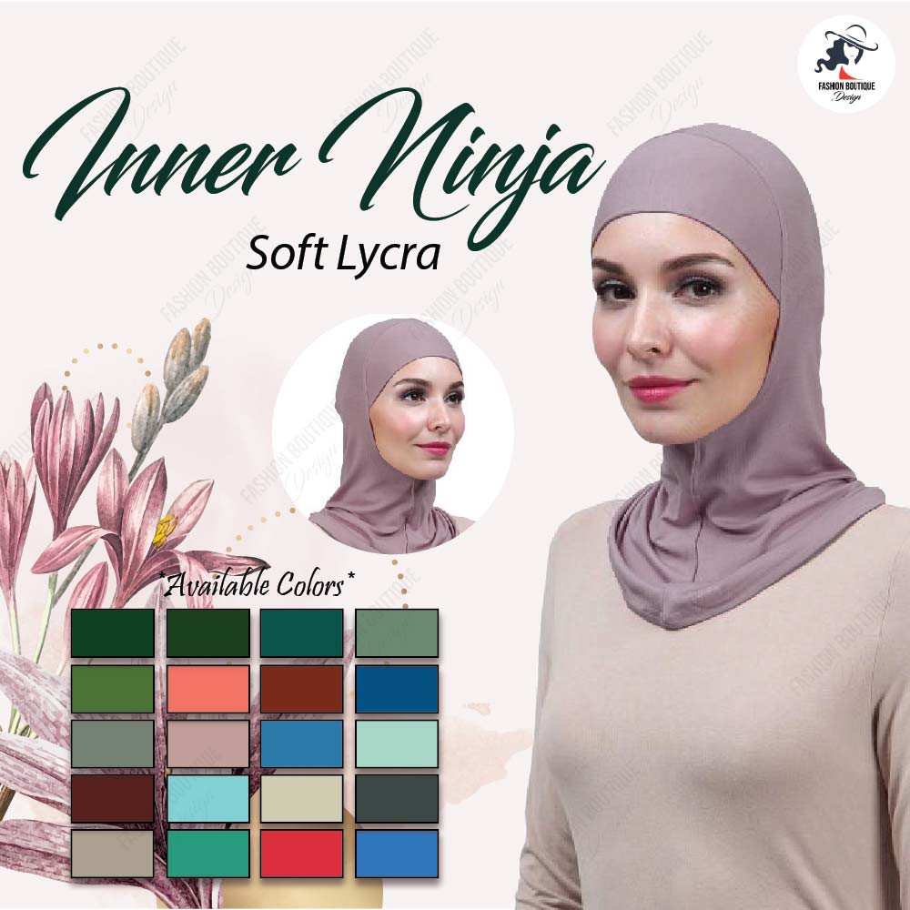 [39-58] Inner Tudung Neck Ninja Soft Lycra Anak Tudung | Shopee Malaysia