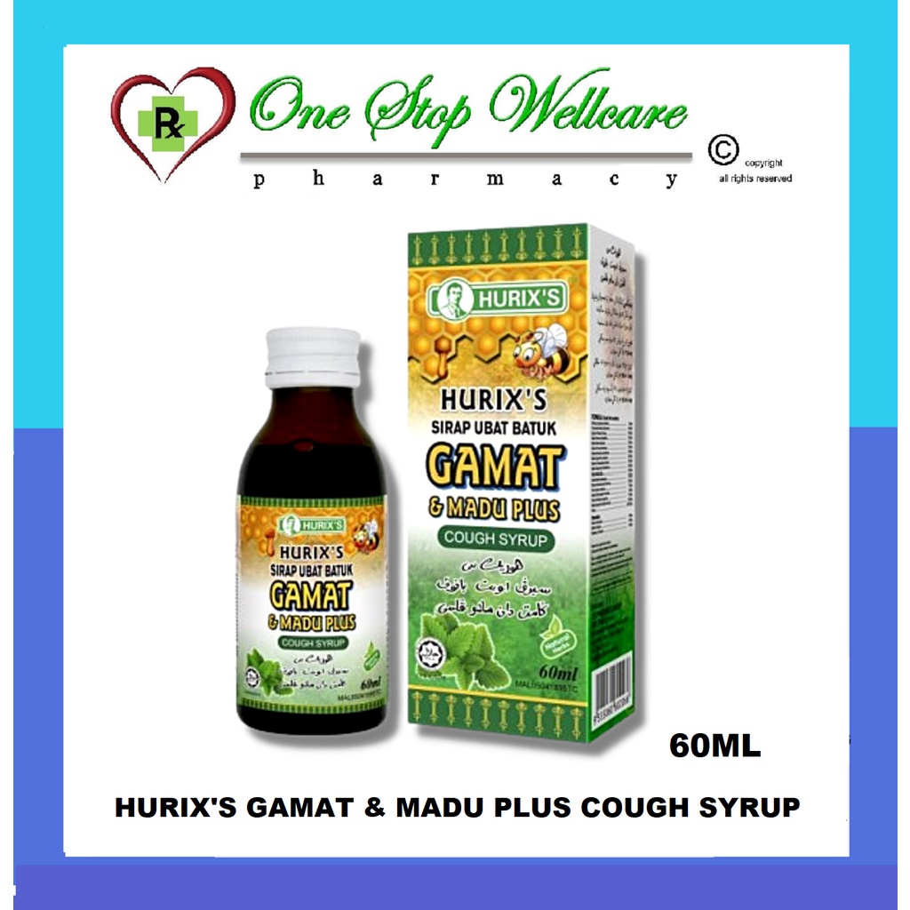 HURIX'S SIRAP UBAT BATUK GAMAT & MADU PLUS 60ML (EXP: 12/2025) | Shopee ...