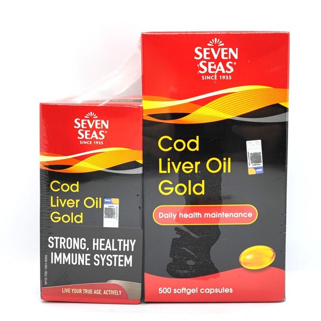 Seven Seas Cod Liver Oil Gold 100s/ 500s+100s (softgel capsules ...