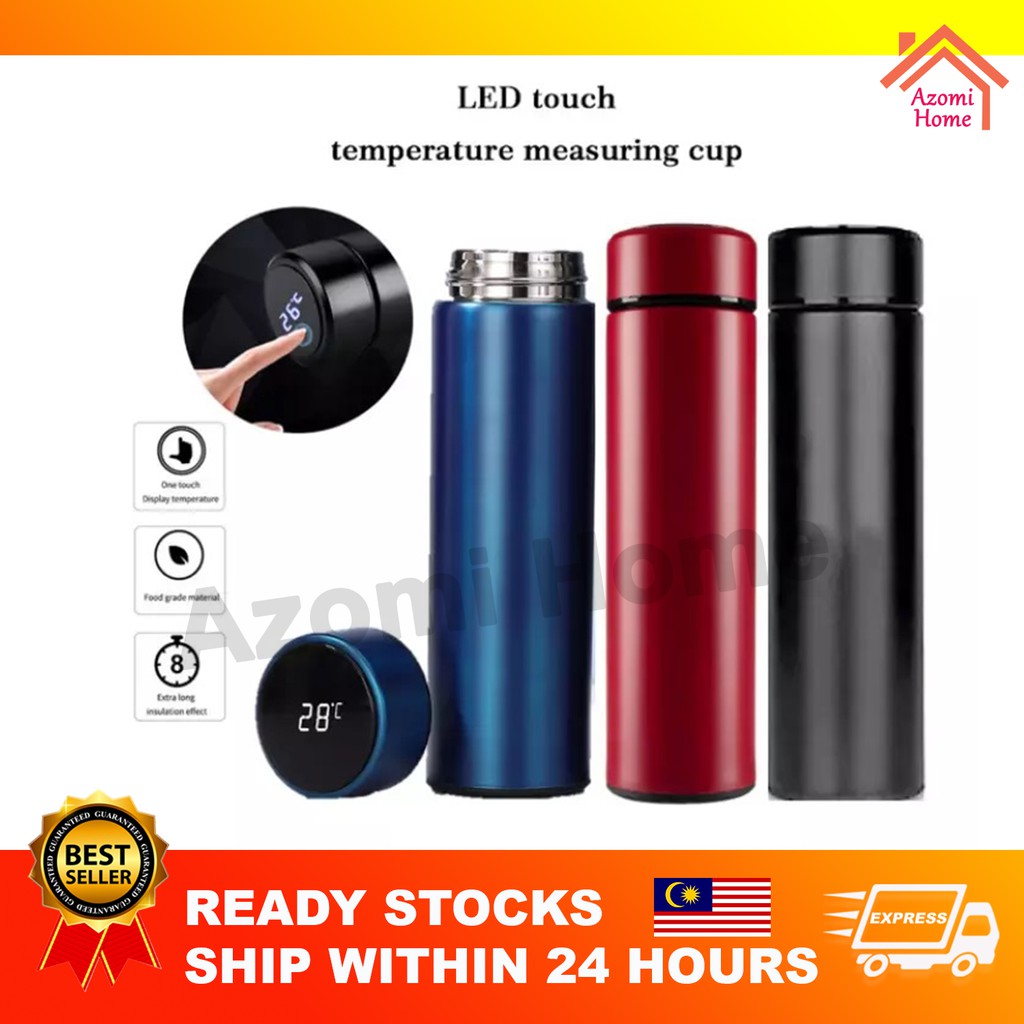 Thermal Flask Smart AI Touch LED Temperature Display Vacuum Thermos ...