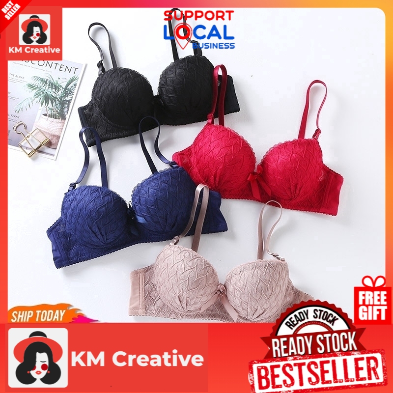 🌼 KM Creative 🌼 Women Angelic Beauty With Under Wire Soft Fashion Bra Lingerie Ready Stock ...