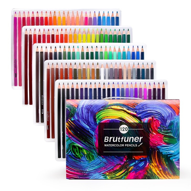Brutfuner 48/72/120/160/180 colours water color pencil Professional Oil ...