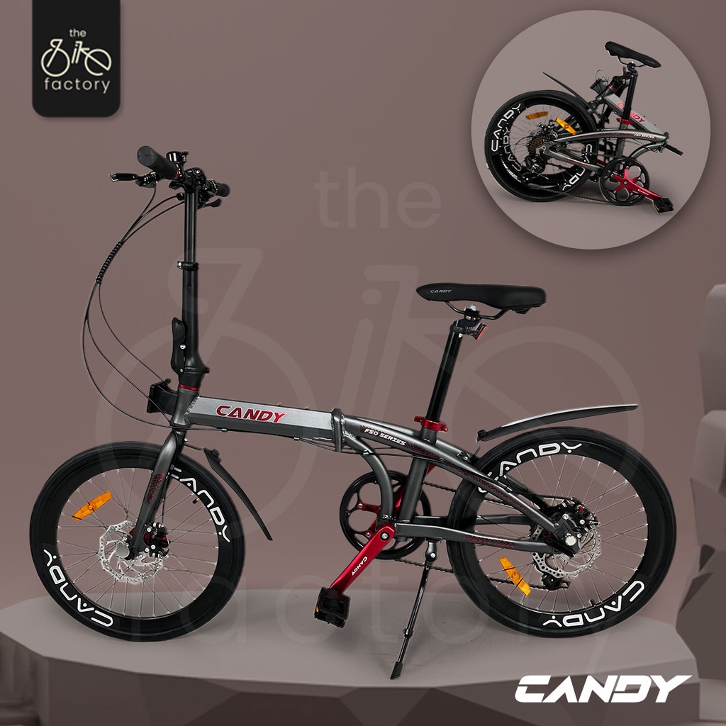 Candy 20 Inci Folding Bike 8 Speed Basikal Lipat Dewasa Shimano Spare ...
