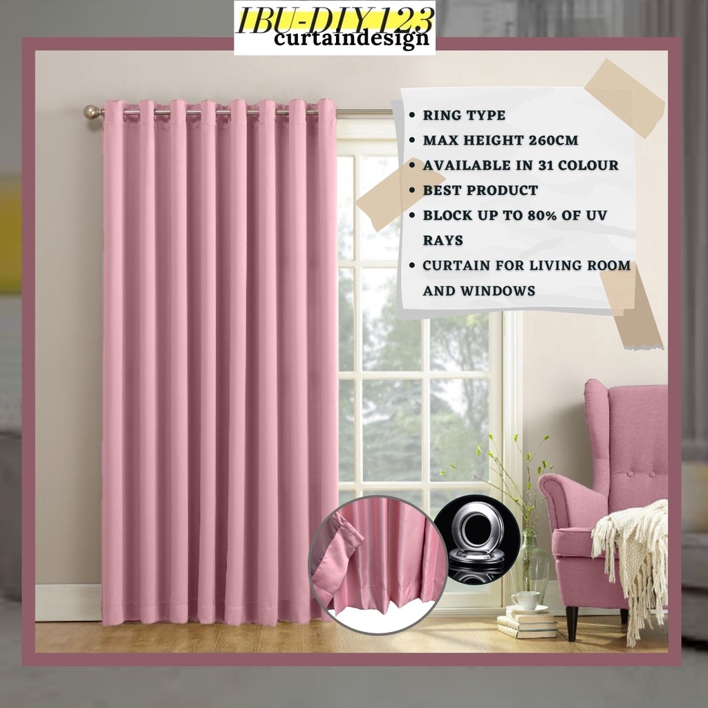 A6 Ready Made Curtain!!! Siap Jahit Langsir ,Langsir RAYA Kain Tebal ...