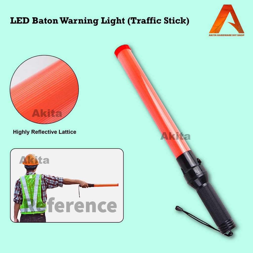 Outdoor Red Safety Baton Light Traffic / Safety Baton Stick / Emergency ...
