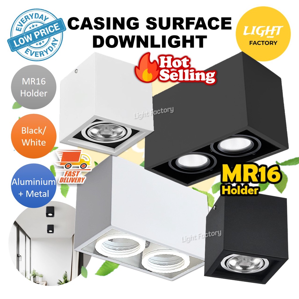 LED Surface Eyeball Fitting MR16 1 Head 2 Head/Casing Surface Eye ball ...