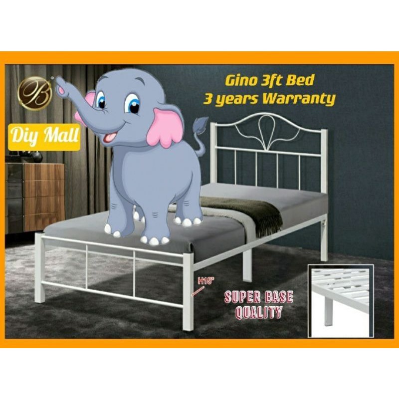 Super Base quality Single Metal Bed/ Ready Stock Fast Delivery | Shopee ...