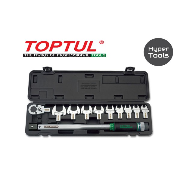 TOPTUL 11 Pcs 1/2" Dr. Head-Interchangeable Spanner Torque Wrench Set ...