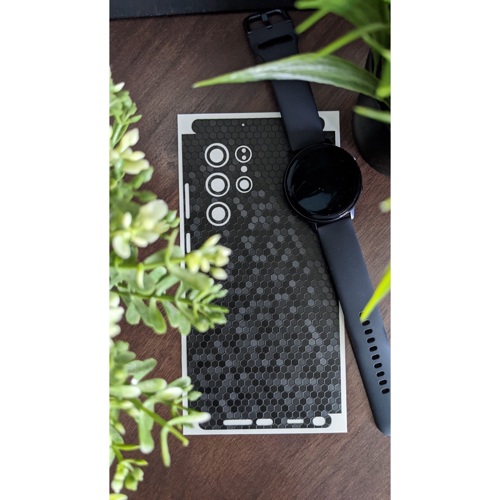 🔥Ready Stock🔥Black 3D Honeycomb phone Sticker Wrap - Samsung S20/S22 ...