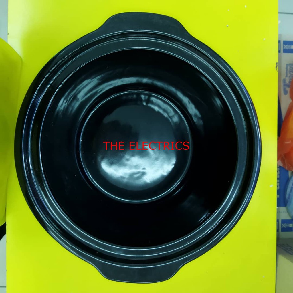 ELBA ORIGINAL 6L SLOW COOKER CERAMIC PAN BLACK COLOUR | Shopee Malaysia