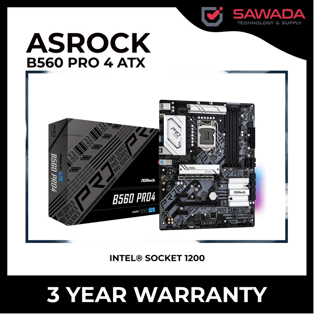 ASRock B560 / B560M Pro 4 ATX LGA 1200 Motherboard | Shopee Malaysia