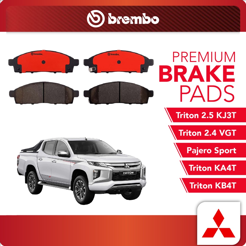 BREMBO NAO Front Pads (1 set) - Compatible with Mitsubishi Pajero Sport ...