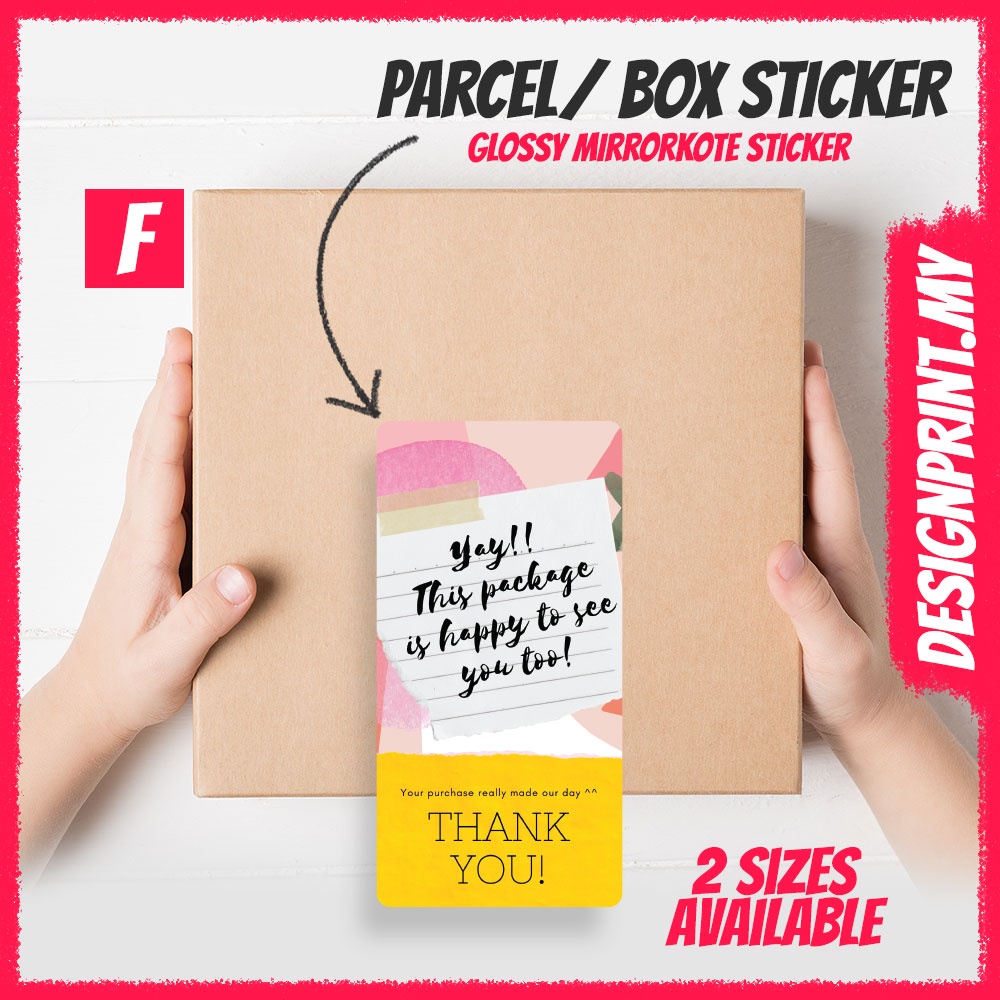 Thank You Sticker for Box Packaging Fragile | Stiker Terima Kasih ...