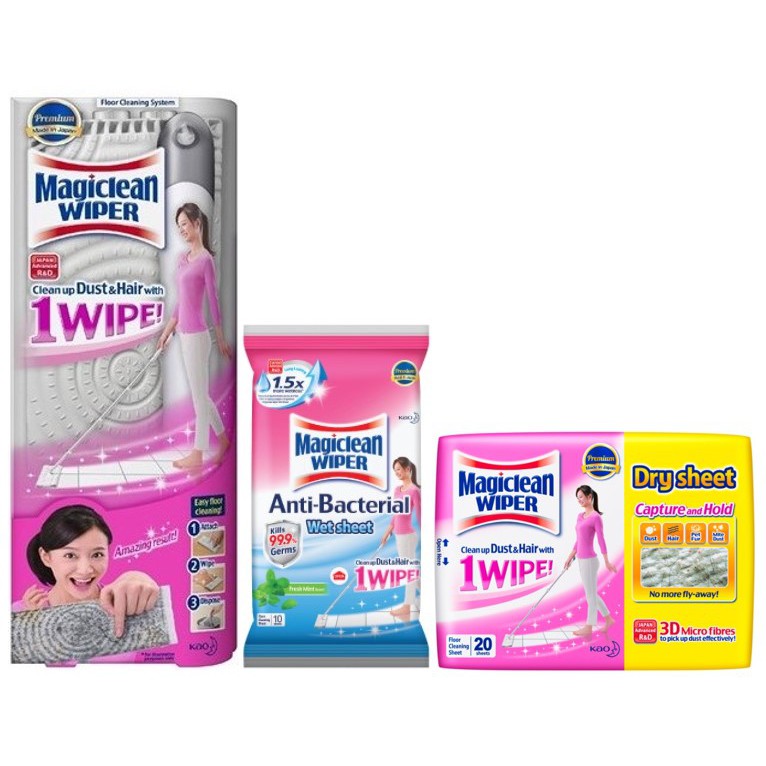Magiclean Wiper Mop Stick Introduction Set | Shopee Malaysia