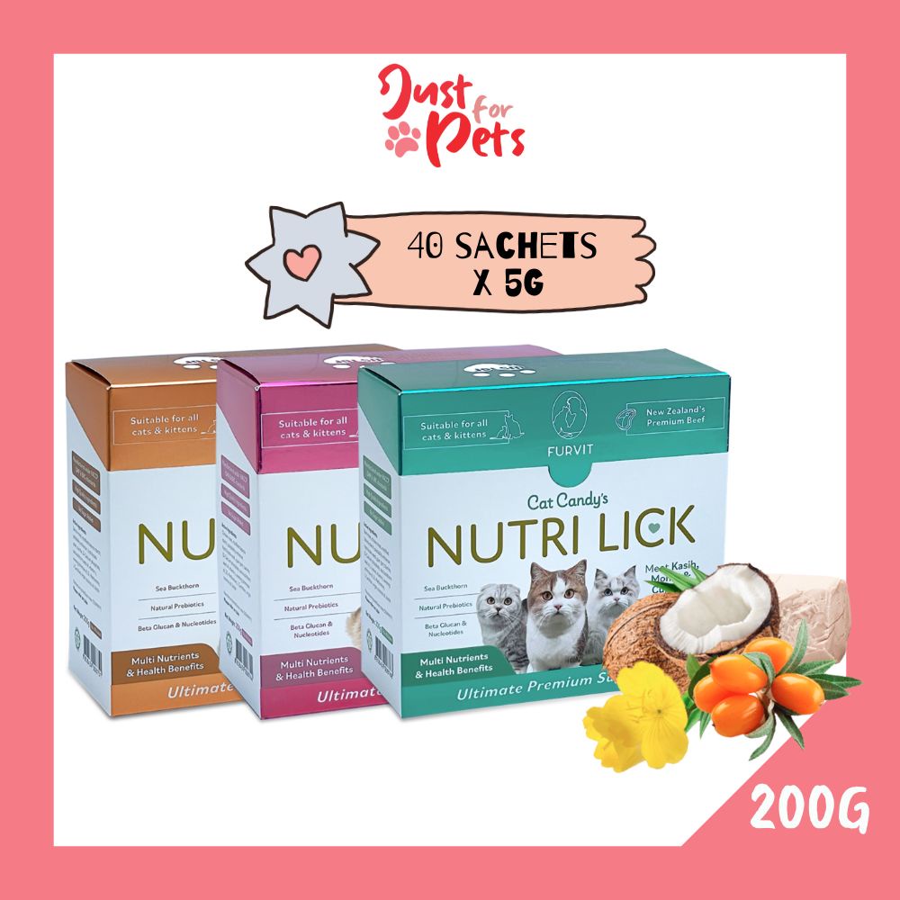 Furvit Cat Candy's Nutri Lick 200g (5gx40tubes) Premium Cat Supplement ...