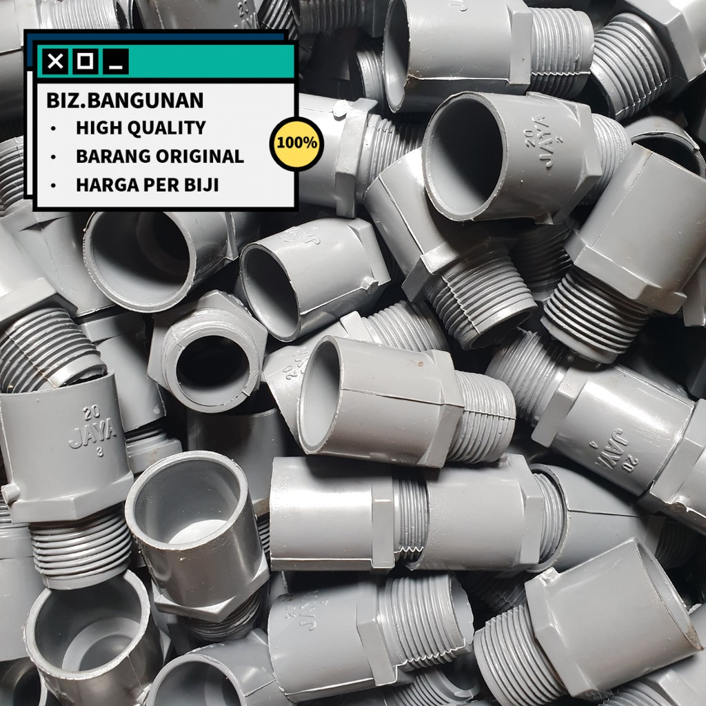 Jaya TS PVC VALVE SOCKET 1/2" INCH - SDL Pipe FITTING SOK Outer DRAT ...