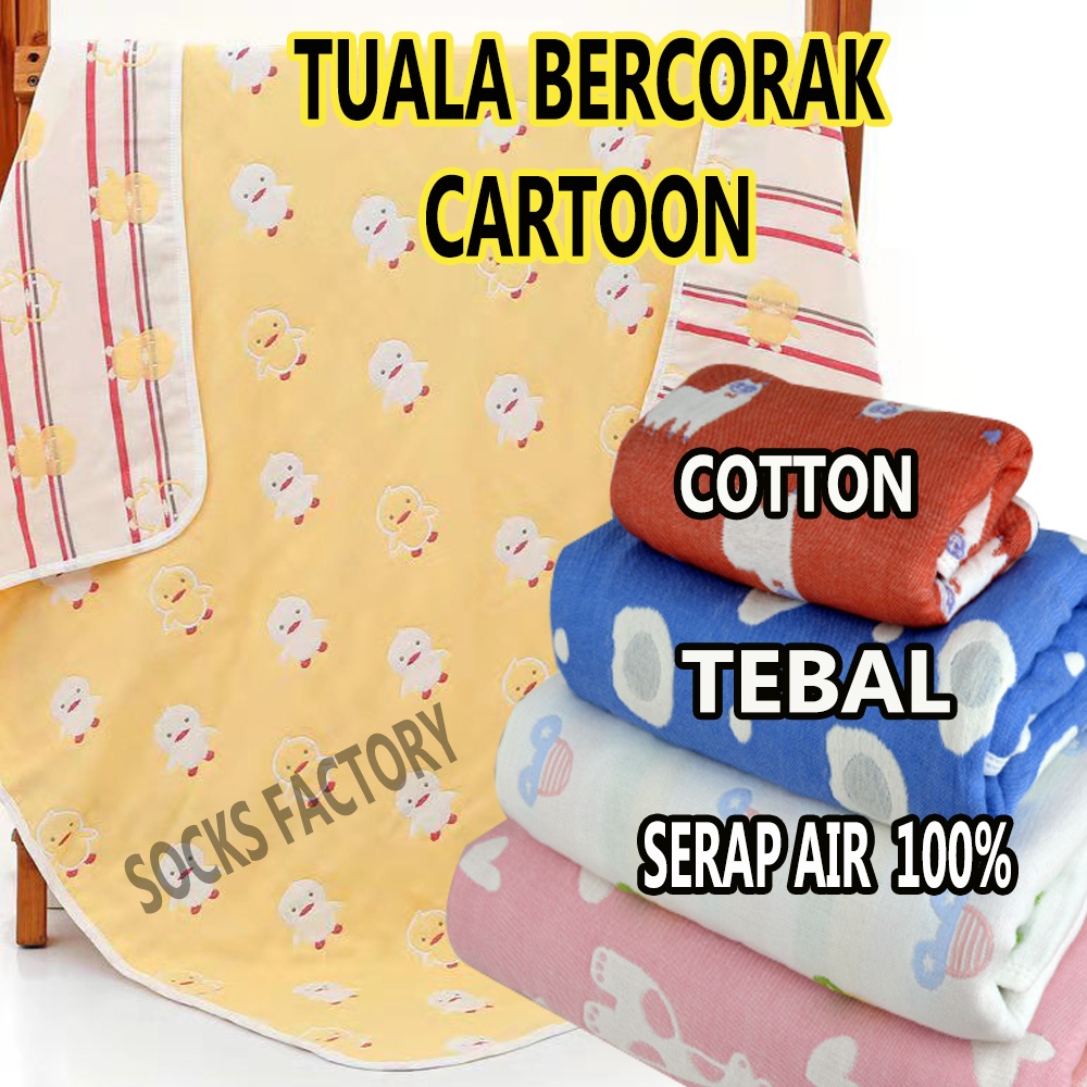 Tuala Mandi Baby Standard size 6 Layers Baby Towel 100% Cartoon Tuala ...
