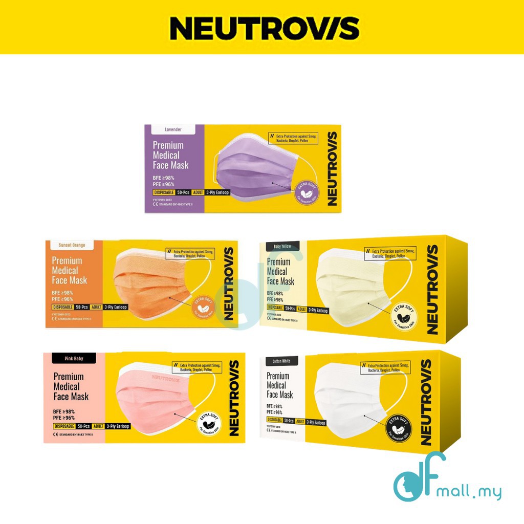 Neutrovis 3 Ply Medical Face Mask/ Premium Medical Face Mask/ Adult ...